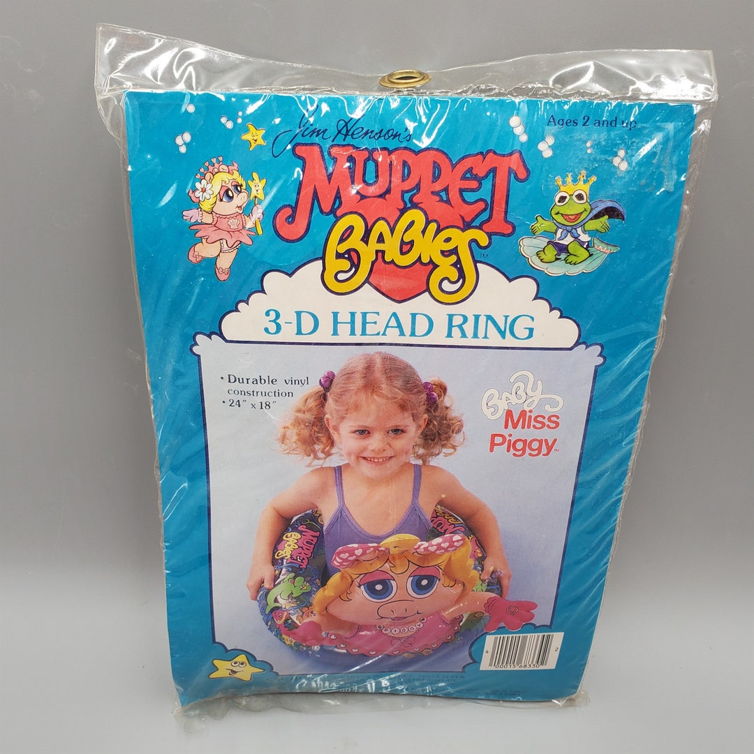 Muppet Babies Miss Piggy Beach Swimming Inflatable Swim Head Pool Float ...