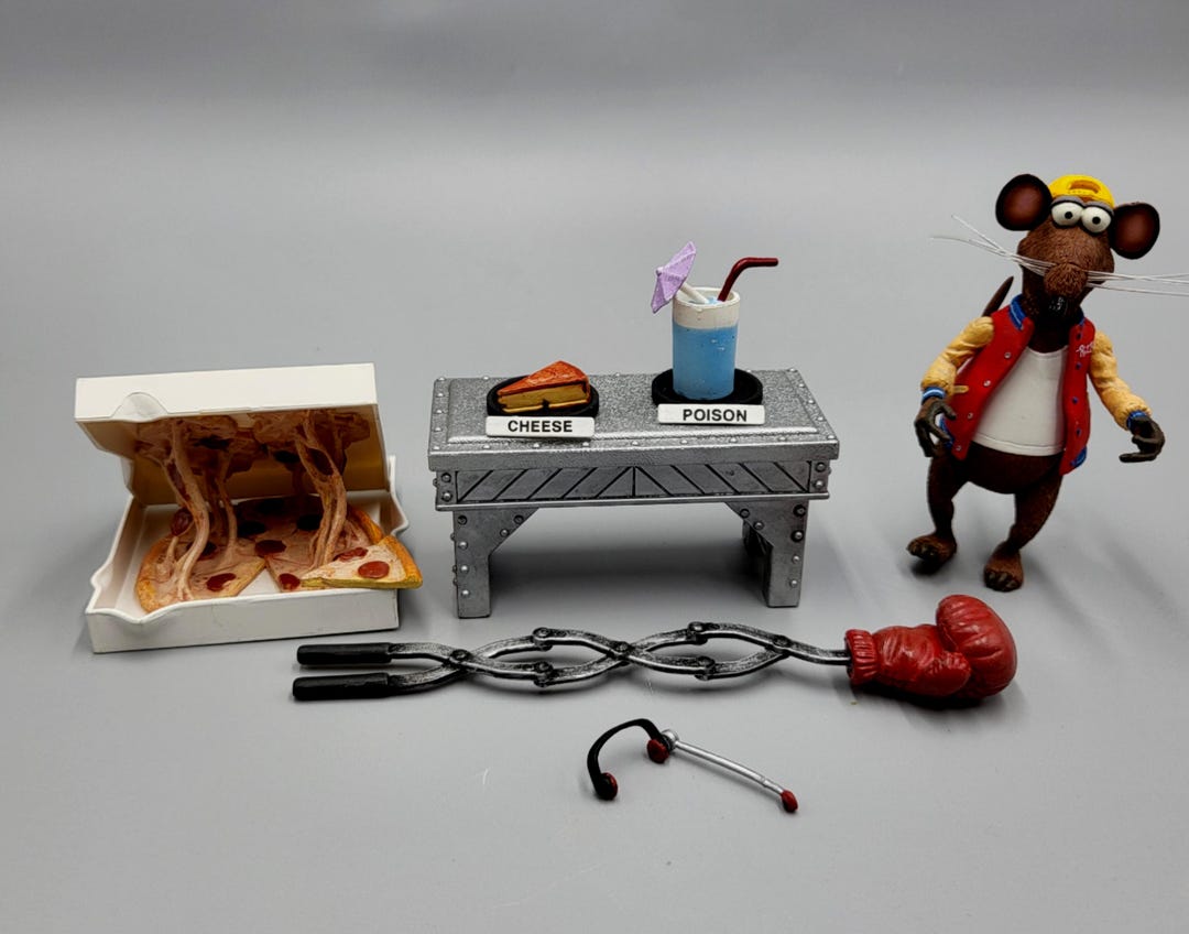 Palisades Muppets Rizzo Rat Action Figure Playset Loose Complete W All ...