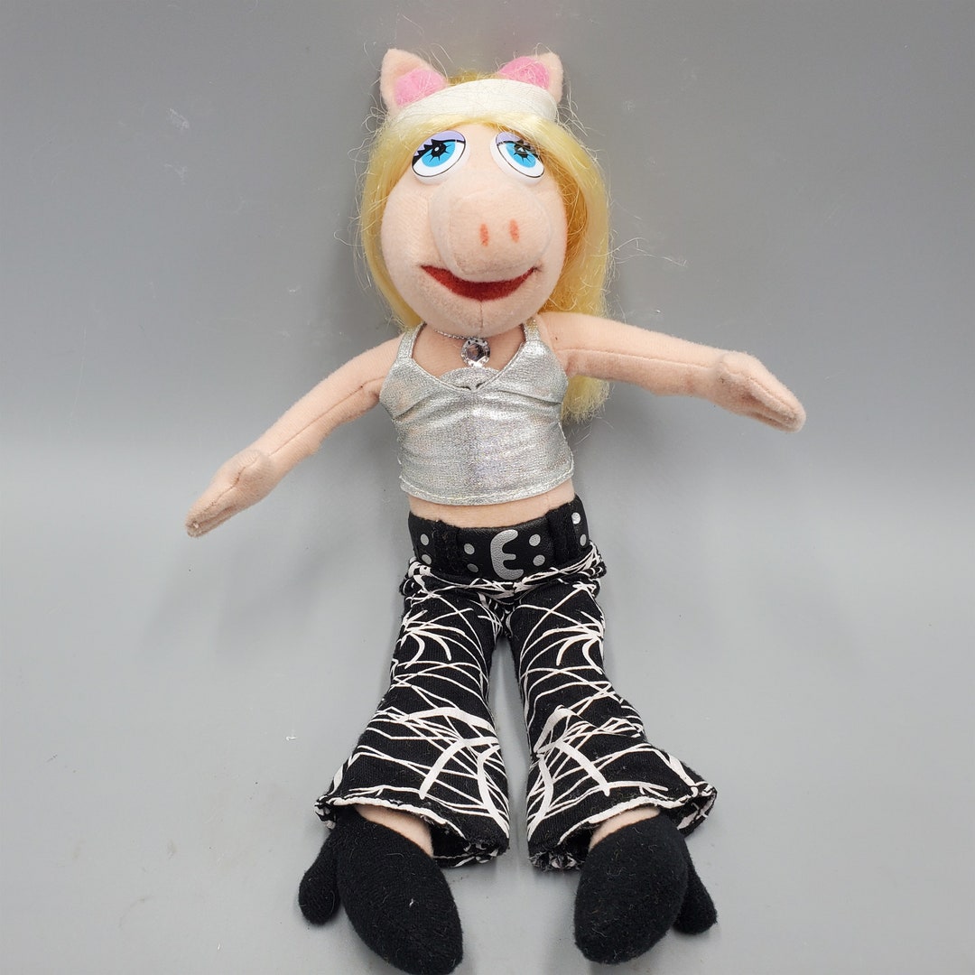 Retro Miss Piggy Plush Doll 10 Inch Bellbottoms Hippie 1960s Style ...