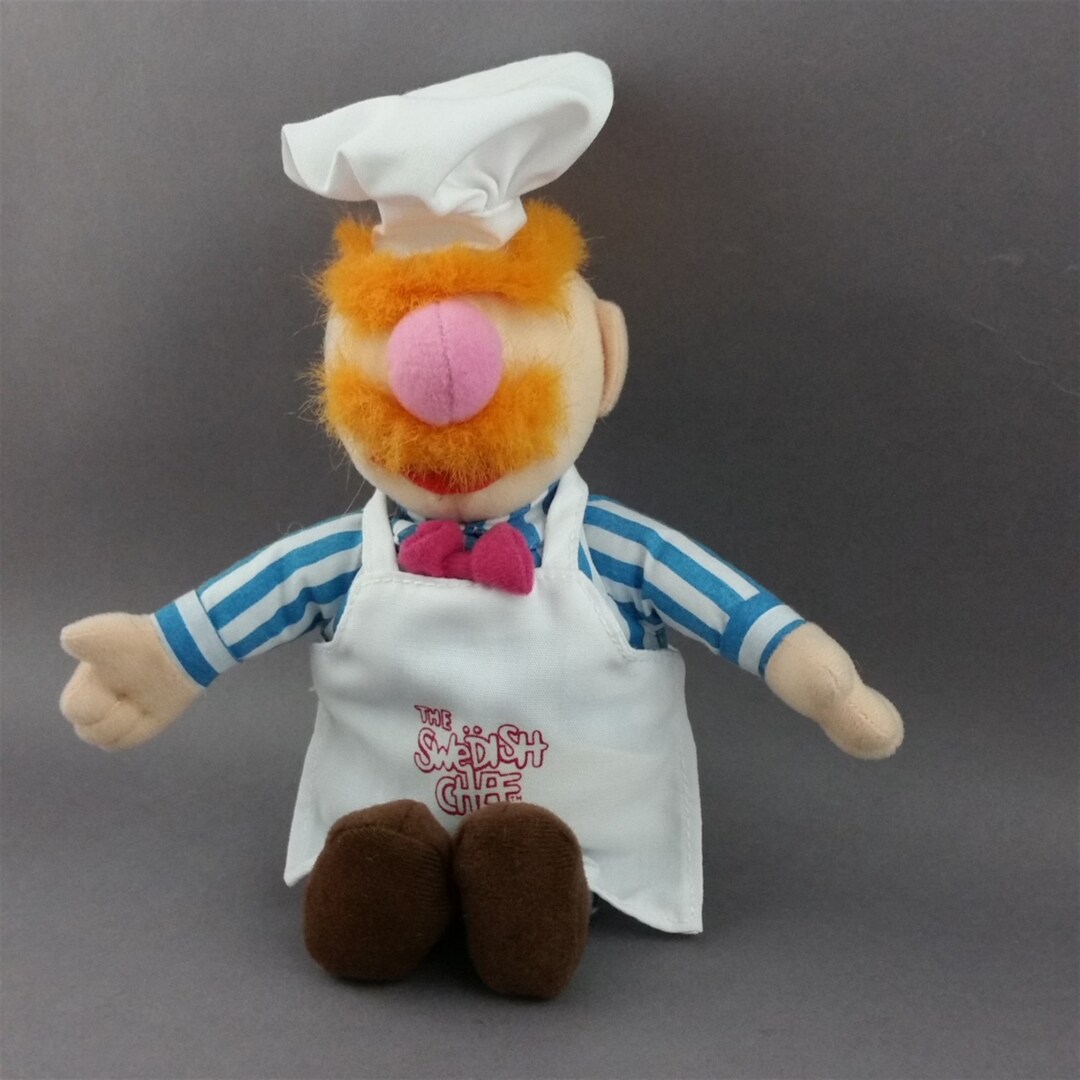 Muppets Swedish Chef Beanbag Plush Stuffed Animal Doll Sababa Apron Hat ...