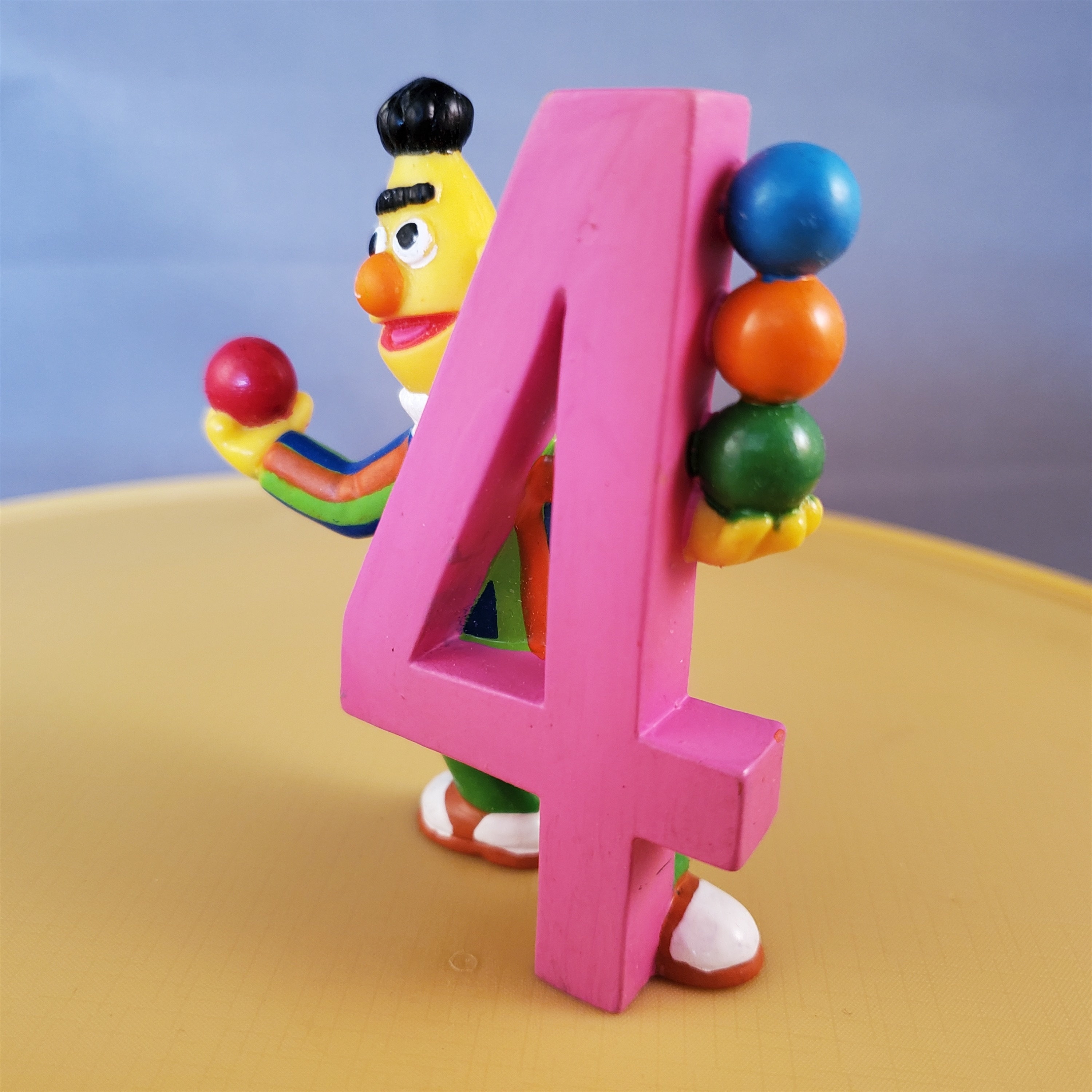 Sesame Street Juggling Bert Pvc Figure Number 4 Cake Topper Muppet 3 ...