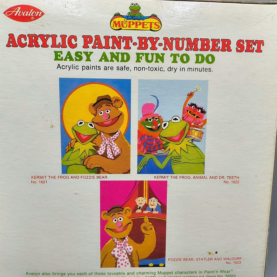 Muppets Paint by Number Set by Avalon Dr Teeth Kermit Animal Sealed PBN ...
