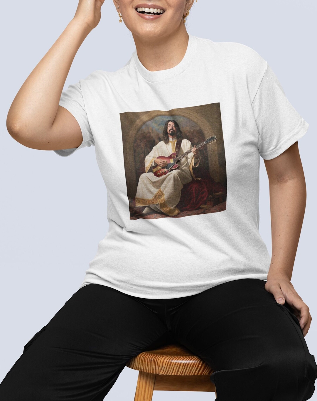 Dave Grohl Rock God T Shirt Crewneck Foo Fighters Fan Gift Alternative ...