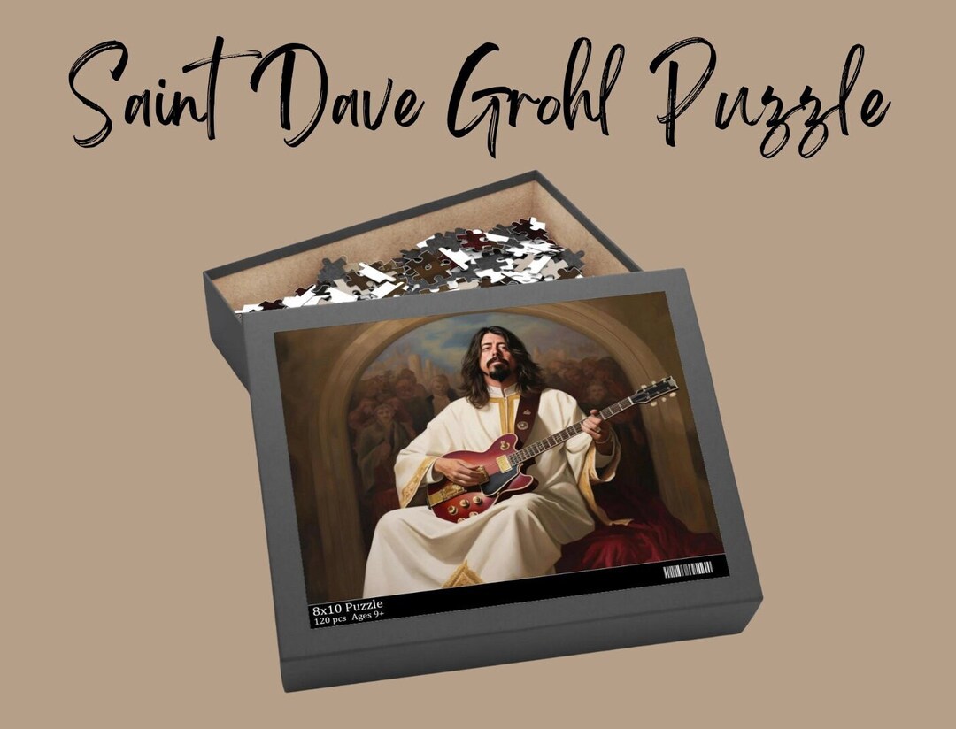Saint Dave Grohl Puzzle Foo Fighters Memorabilia 90s Alternative Rock Present for Music Fan Gag ...