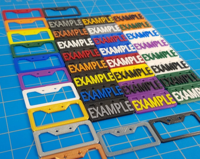 1:10 Scale Custom License Plate 2 Pack of Matching Plates Multiple ...