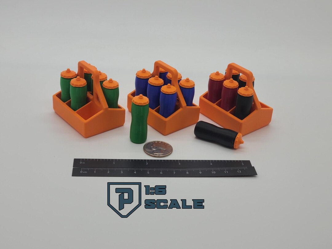 1:6 Scale Squeeze Bottles for Sports Hydration With Carrier "32 Oz ...