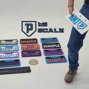 1:6 Scale Custom License Plate 2 Pack of Matching Plates With Covers 3D ...