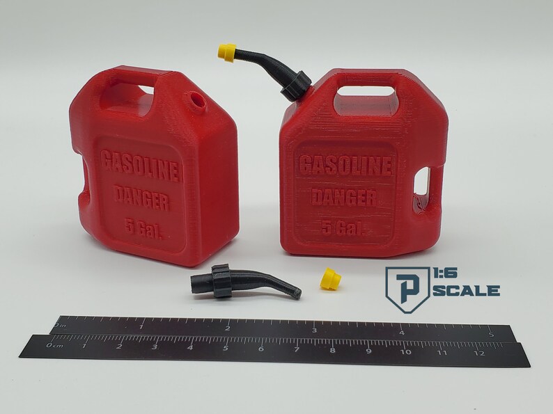 1:6 Scale Gasoline Can "5 Gallon" 3D Printed Miniature Accessory Action ...