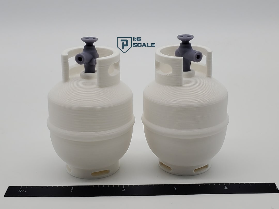 1:6 Scale Propane Tank 3D Printed Miniature Model Garage Diorama Action ...