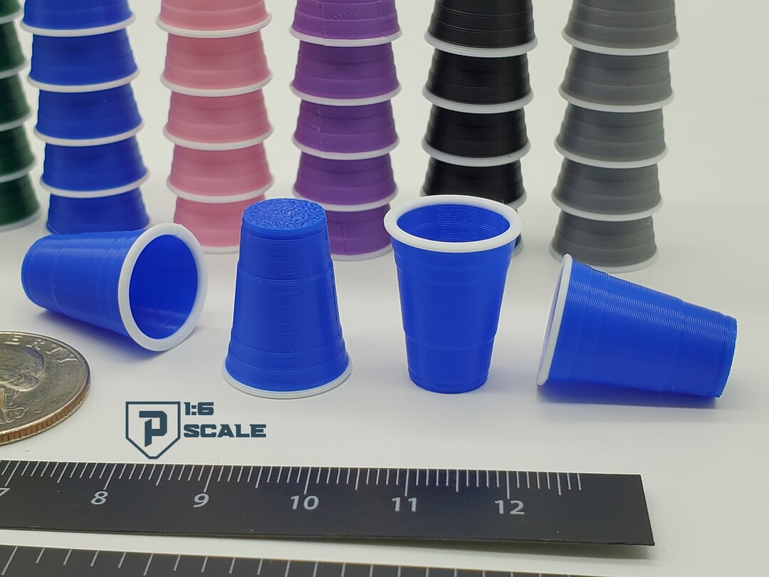1:6 Scale Pint Sized Party Cups 3D Printed Miniature Cup Prop Action ...