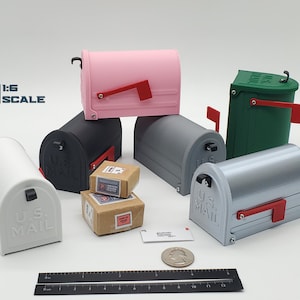 1:6 Scale Mailbox 2 Sizes Small Container 3D Printed Miniature ...