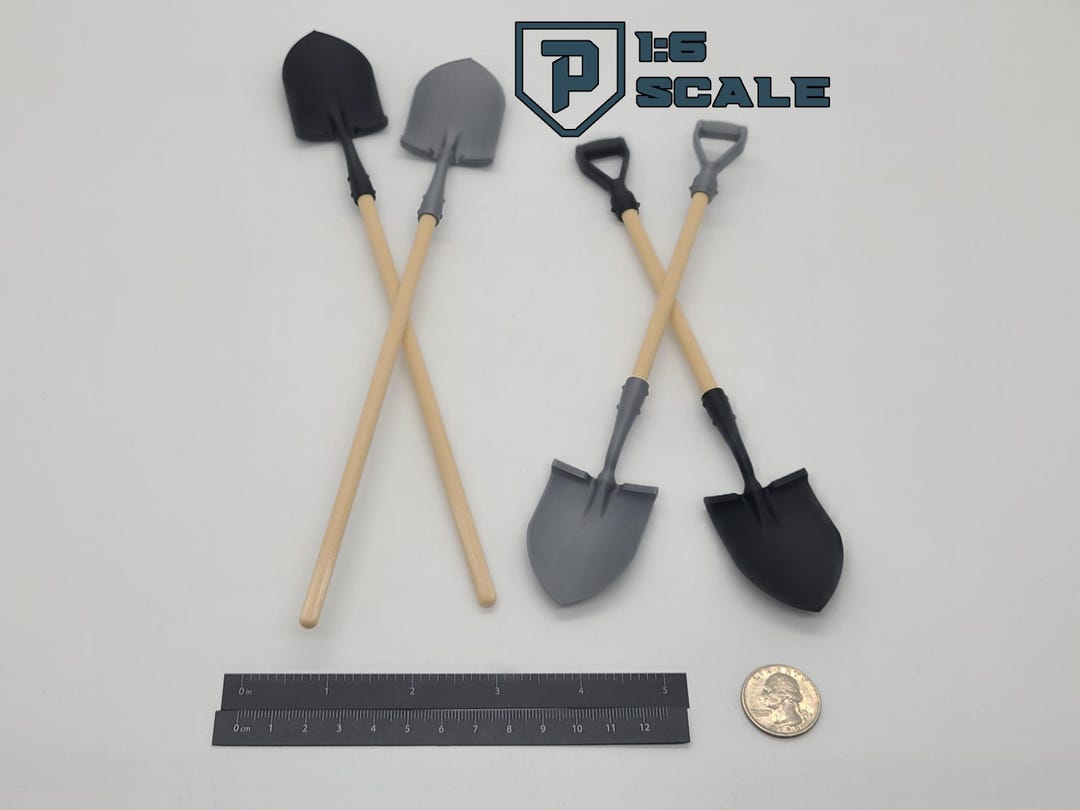 1:6 Scale Garden Spade Shovel 3D Printed Miniature Prop Action Figure ...