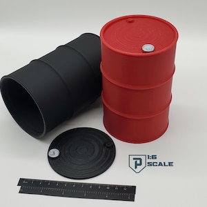 1:6 Scale Oil Drum 55 Gallon Barrel Replica 3D Printed Miniature ...