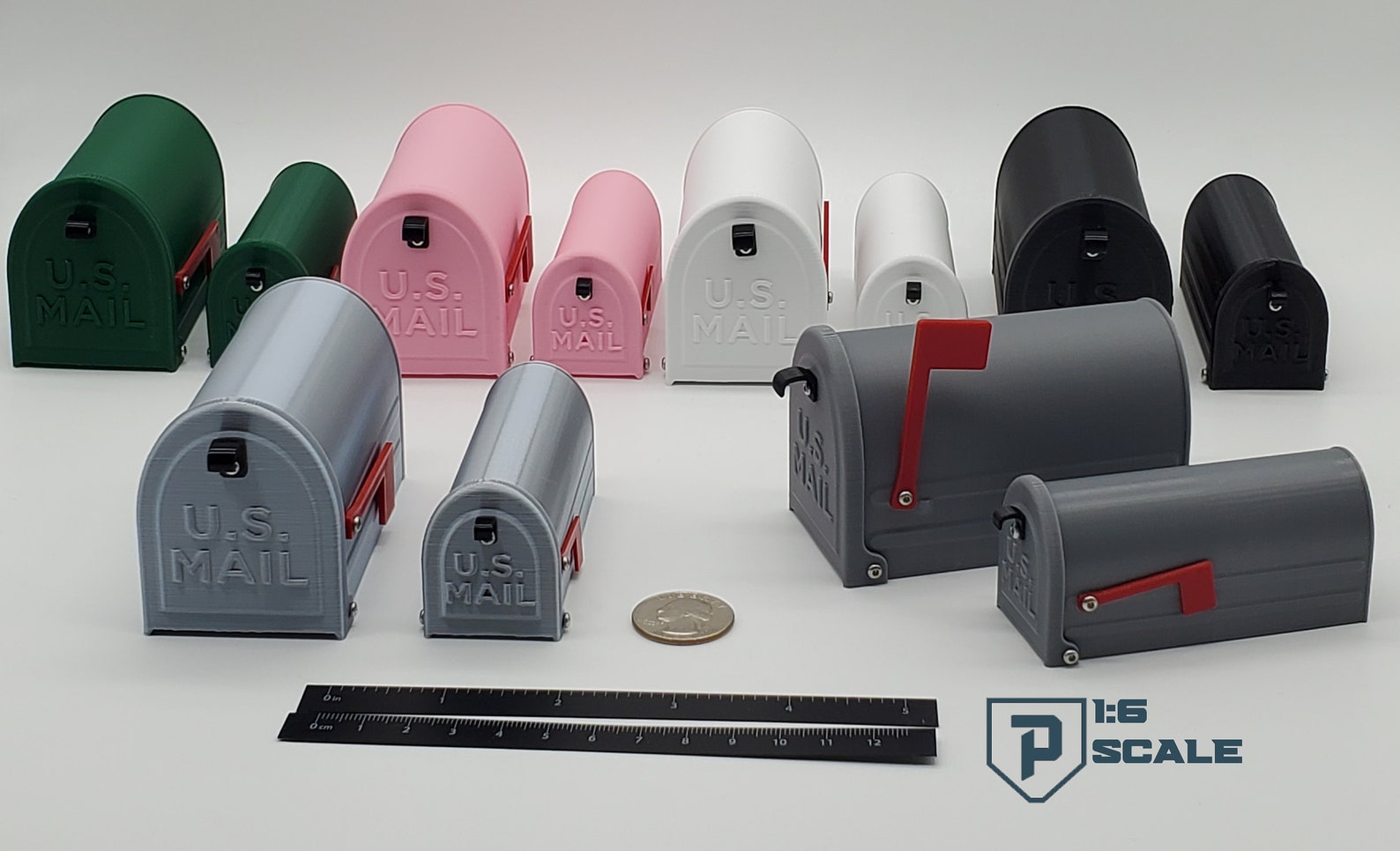 1:6 Scale Mailbox 2 Sizes Small Container 3D Printed Miniature ...