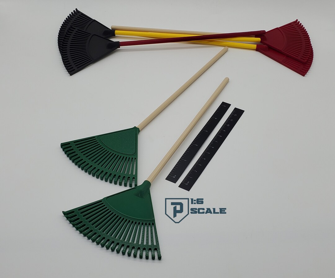 1:6 Scale Leaf Rake 3D Printed Miniature Prop Action Figure Doll ...
