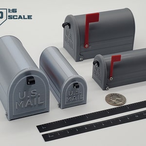 1:6 Scale Mailbox 2 Sizes Small Container 3D Printed Miniature ...