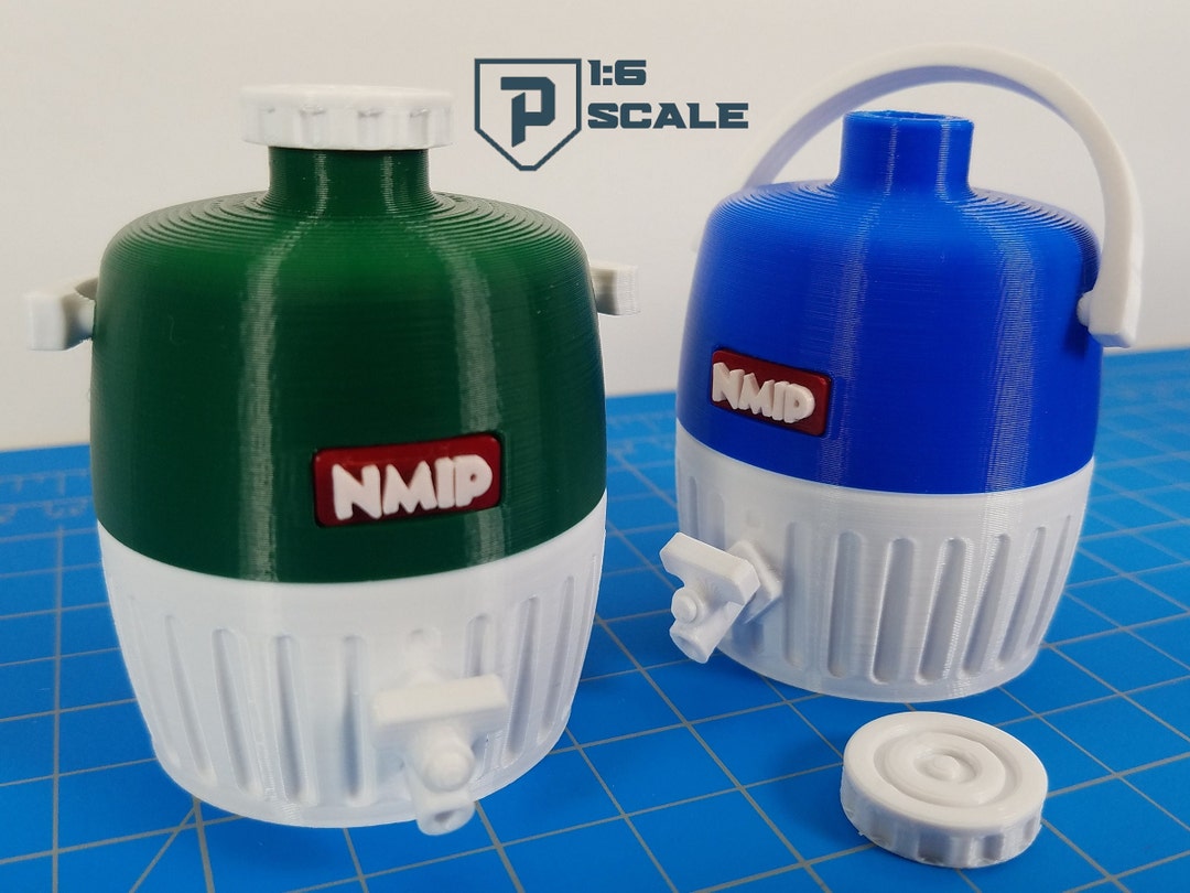 1:6 Scale Water Jug Vintage Style 3D Printed Miniature Prop Action ...