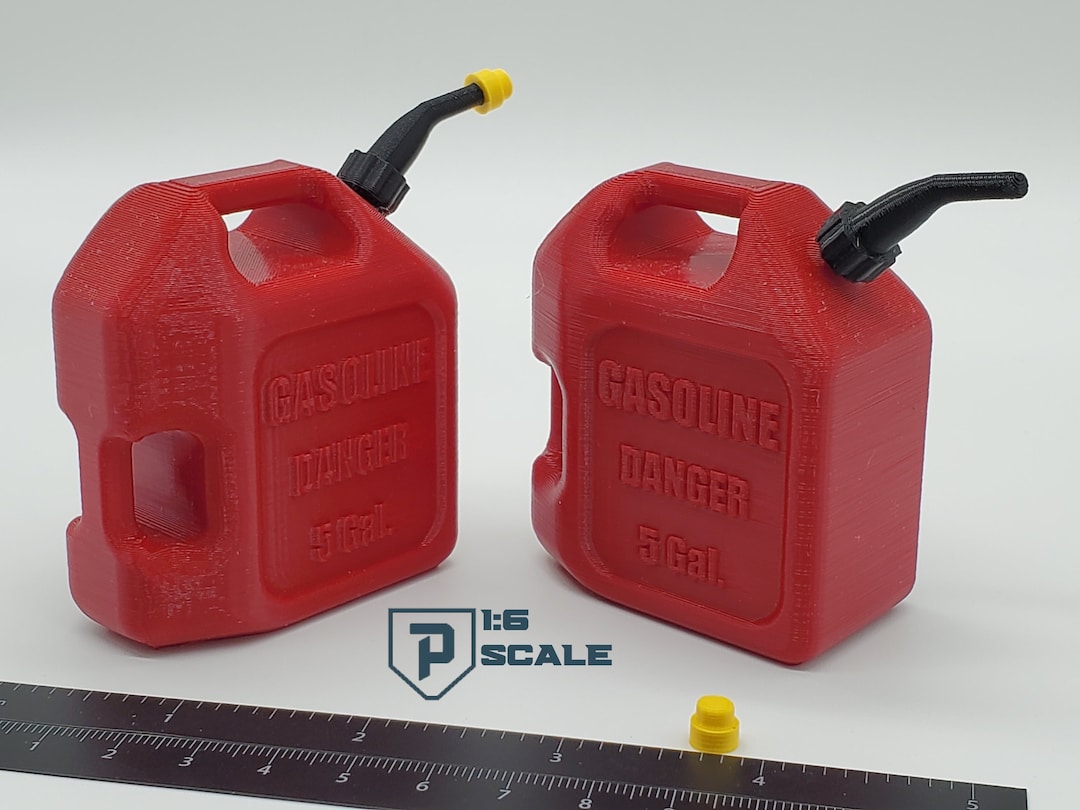 1:6 Scale Gasoline Can "5 Gallon" 3D Printed Miniature Accessory Action ...