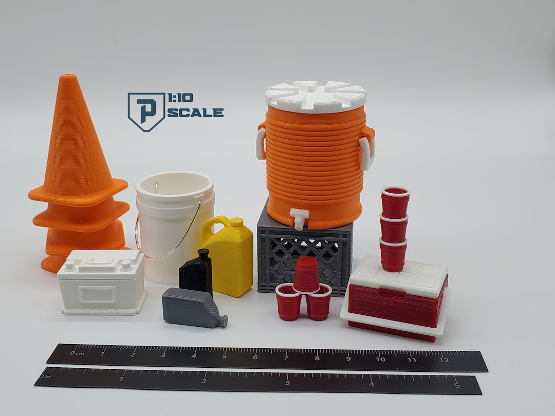 1:10 Scale Trail or Track RC Accessory Pack 3D Printed Miniature Garage ...