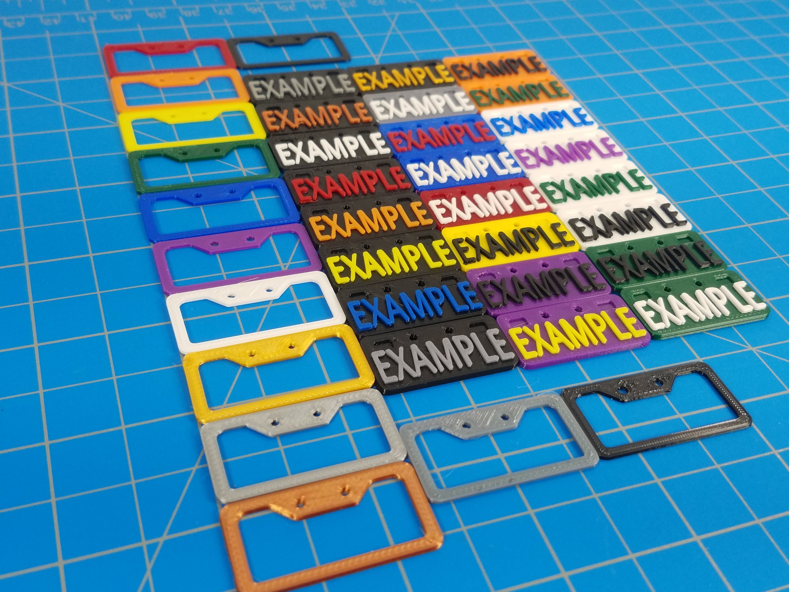 1:10 Scale Custom License Plate 2 Pack of Matching Plates - Etsy