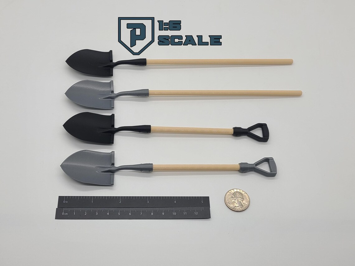 1:6 Scale Garden Spade Shovel 3D Printed Miniature Prop Action Figure ...