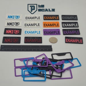 1:6 Scale Custom License Plate 2 Pack of Matching Plates With Covers 3D ...