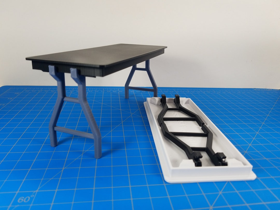 1:10 Scale Folding Table - Folding Legs - Multiple Color Options 3D ...