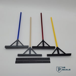 1:6 Scale Landscape Rake 3D Printed Miniature Prop Action Figure Doll ...