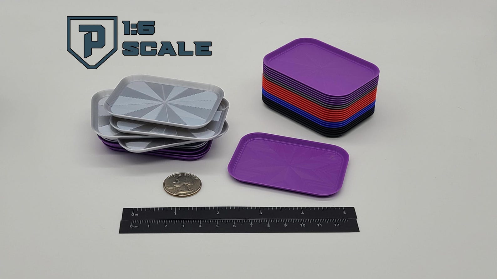 1:6 Scale Food Trays 4 Pack 3D Printed Miniature Prop Action Figure ...
