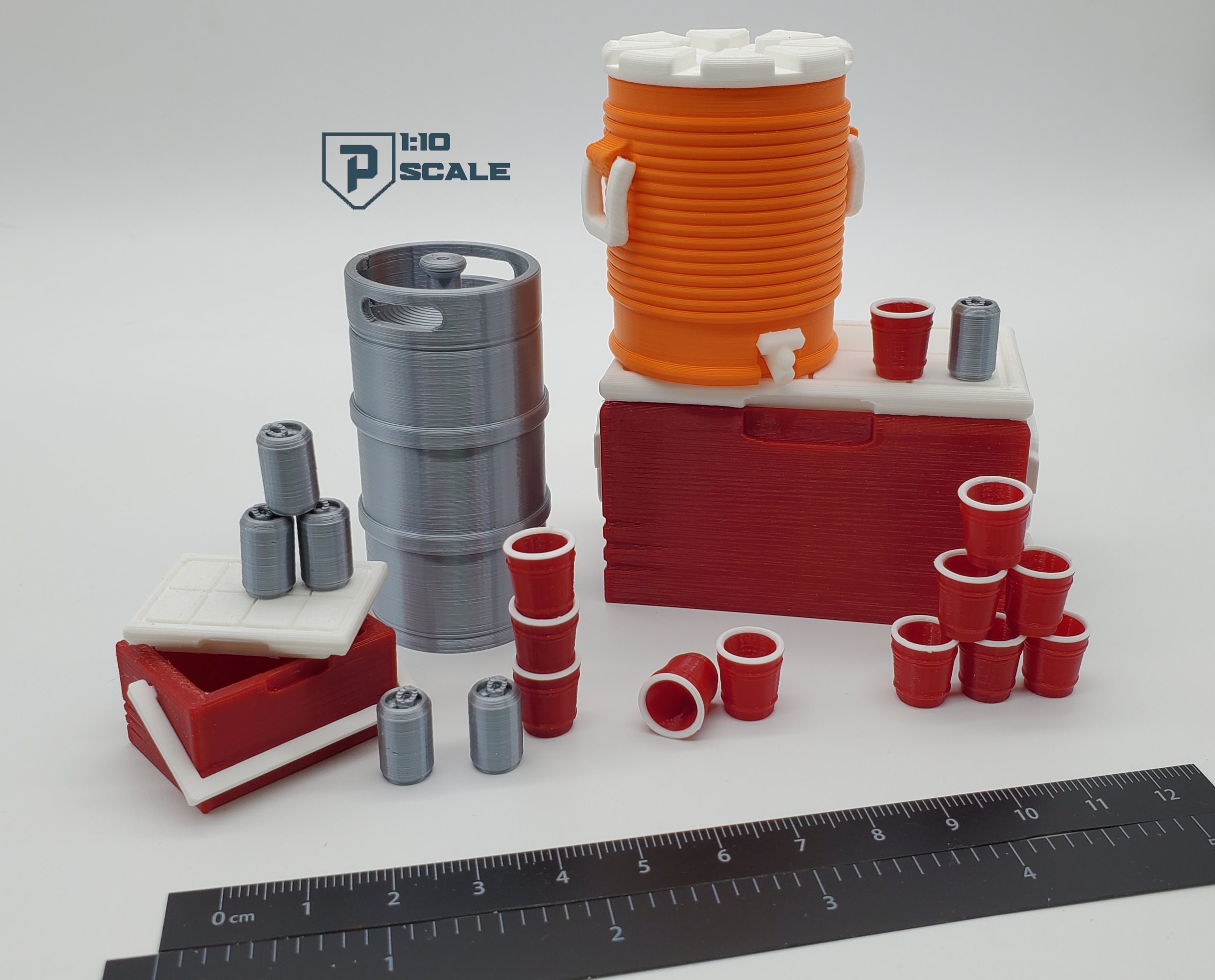 1:10 Scale Party Pack - Multiple Color Options 3D Printed Miniature ...