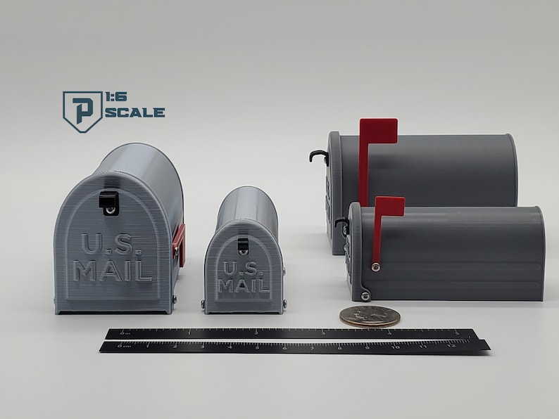 1:6 Scale Mailbox 2 Sizes Small Container 3D Printed Miniature ...