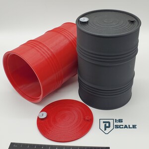 1:6 Scale Oil Drum 55 Gallon Barrel Replica 3D Printed Miniature ...