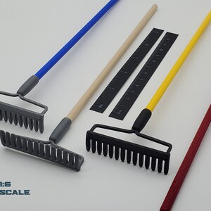 1:6 Scale Garden Rake 3D Printed Miniature Prop Action Figure Doll ...