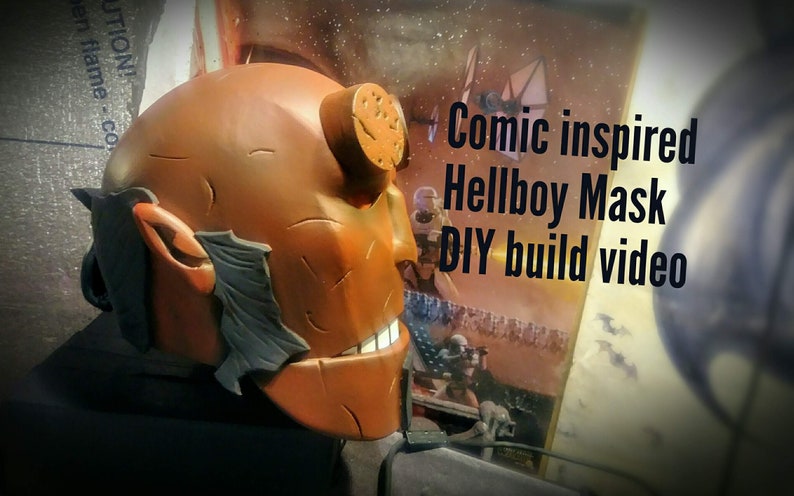 JPEG Digital Comic Inspired Hellboy Cosplay Mask - Etsy