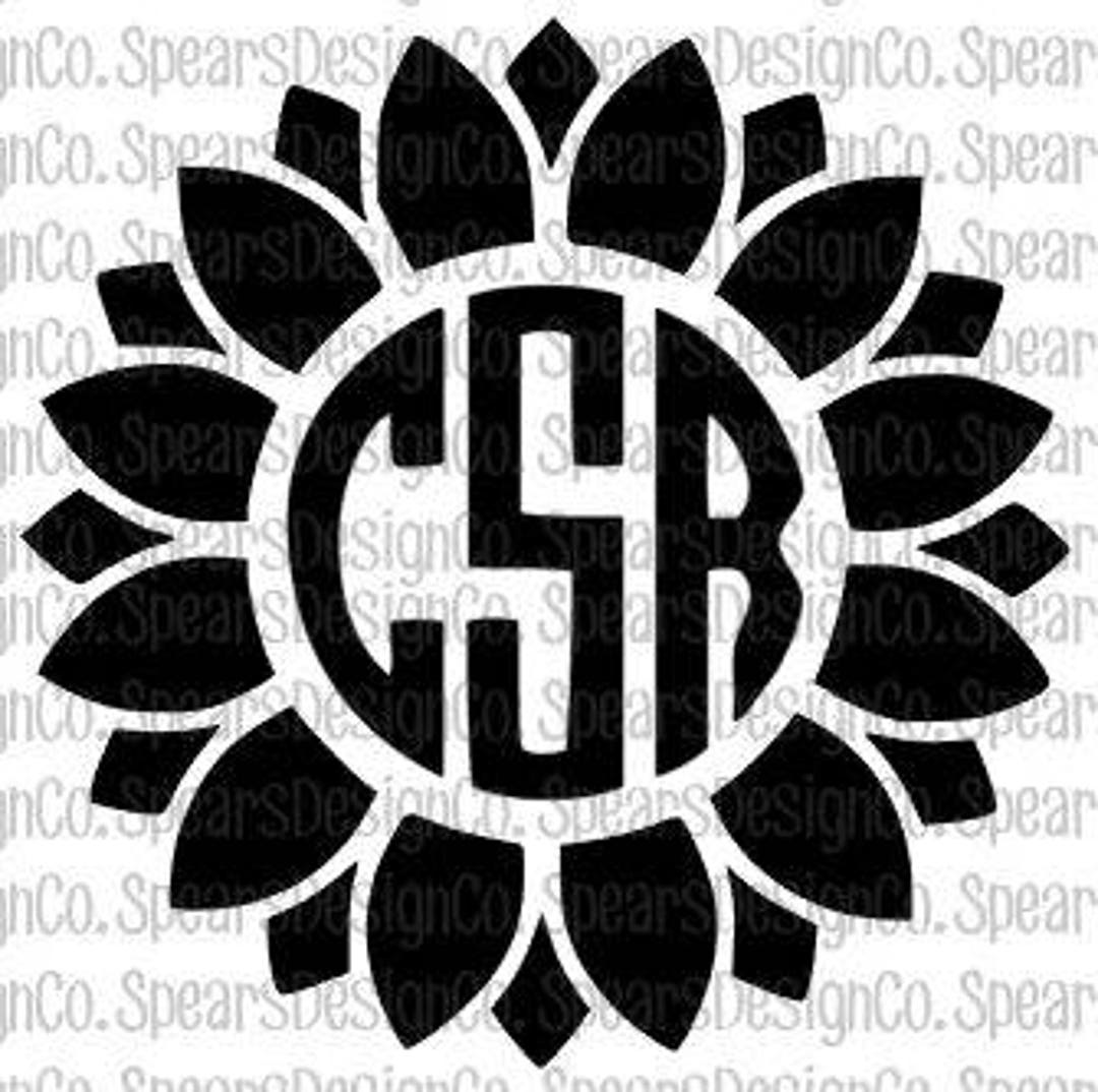 Flower Monogram-svg-insant Download-digital Cut File - Etsy