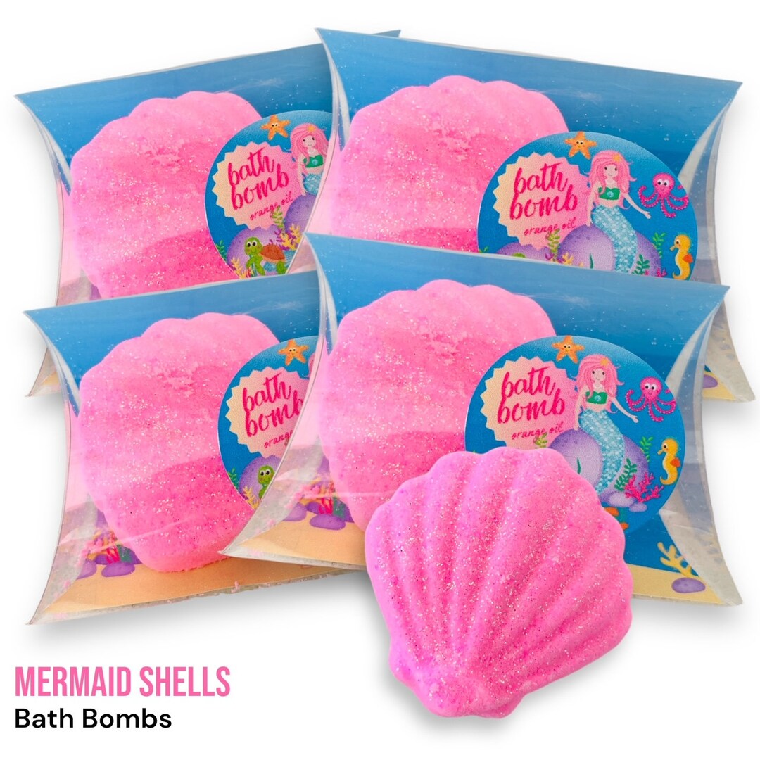 Mermaid Shell Bath Bomb, Party Favours - Etsy