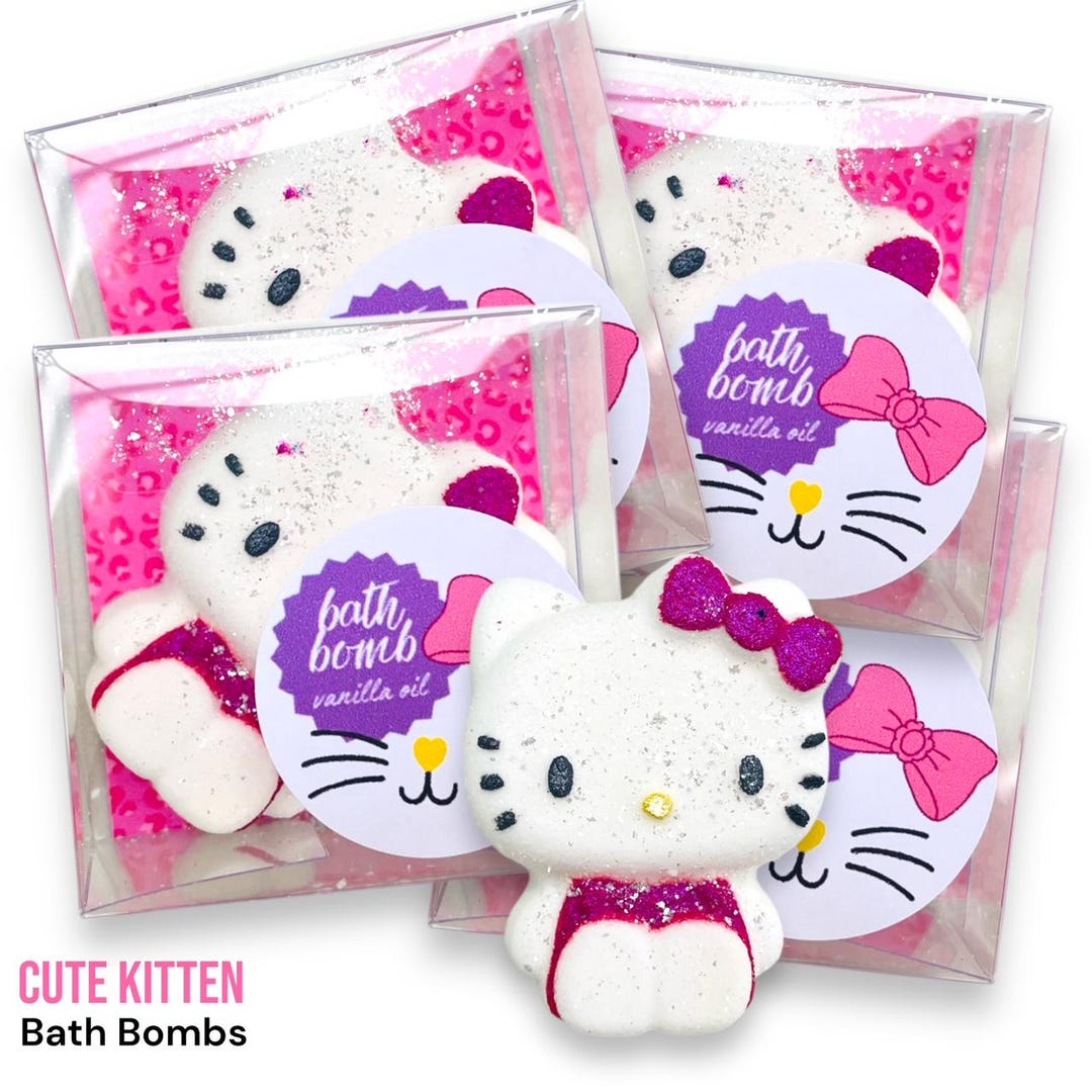 Cute Kitten Bath Bomb, Party Favours - Etsy Australia