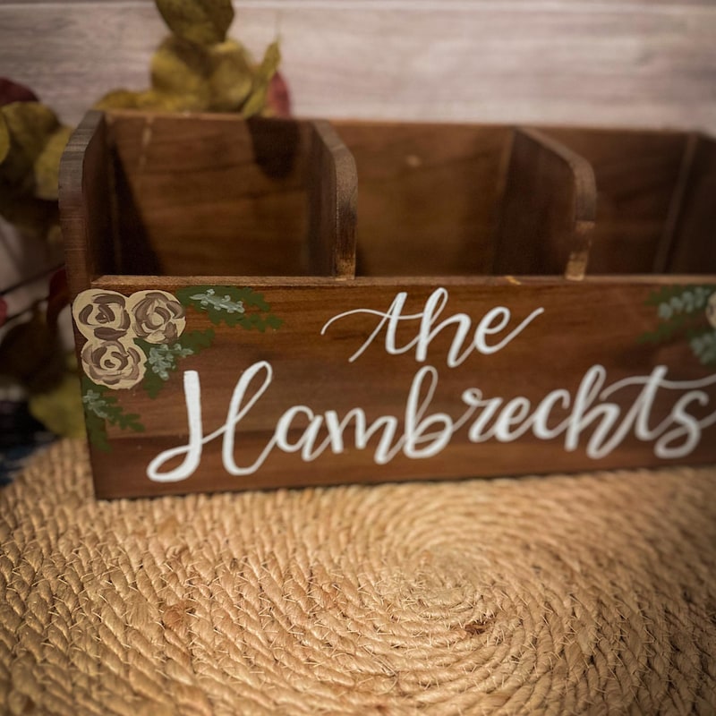 Painted Wood Box for Mail - Etsy