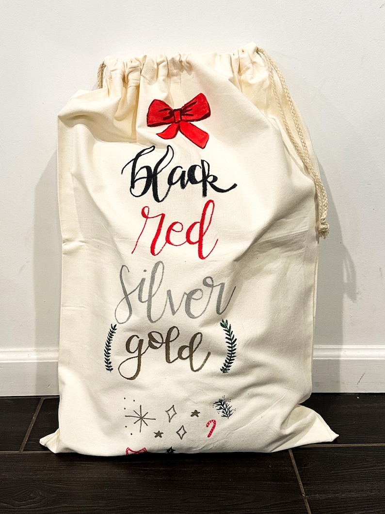 Personalized Christmas Santa Sack, Custom Name Santa Sack, Christmas ...