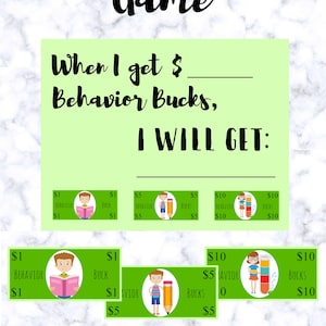 Behavior Bucks Classroom Management Game (token Economy System for ...