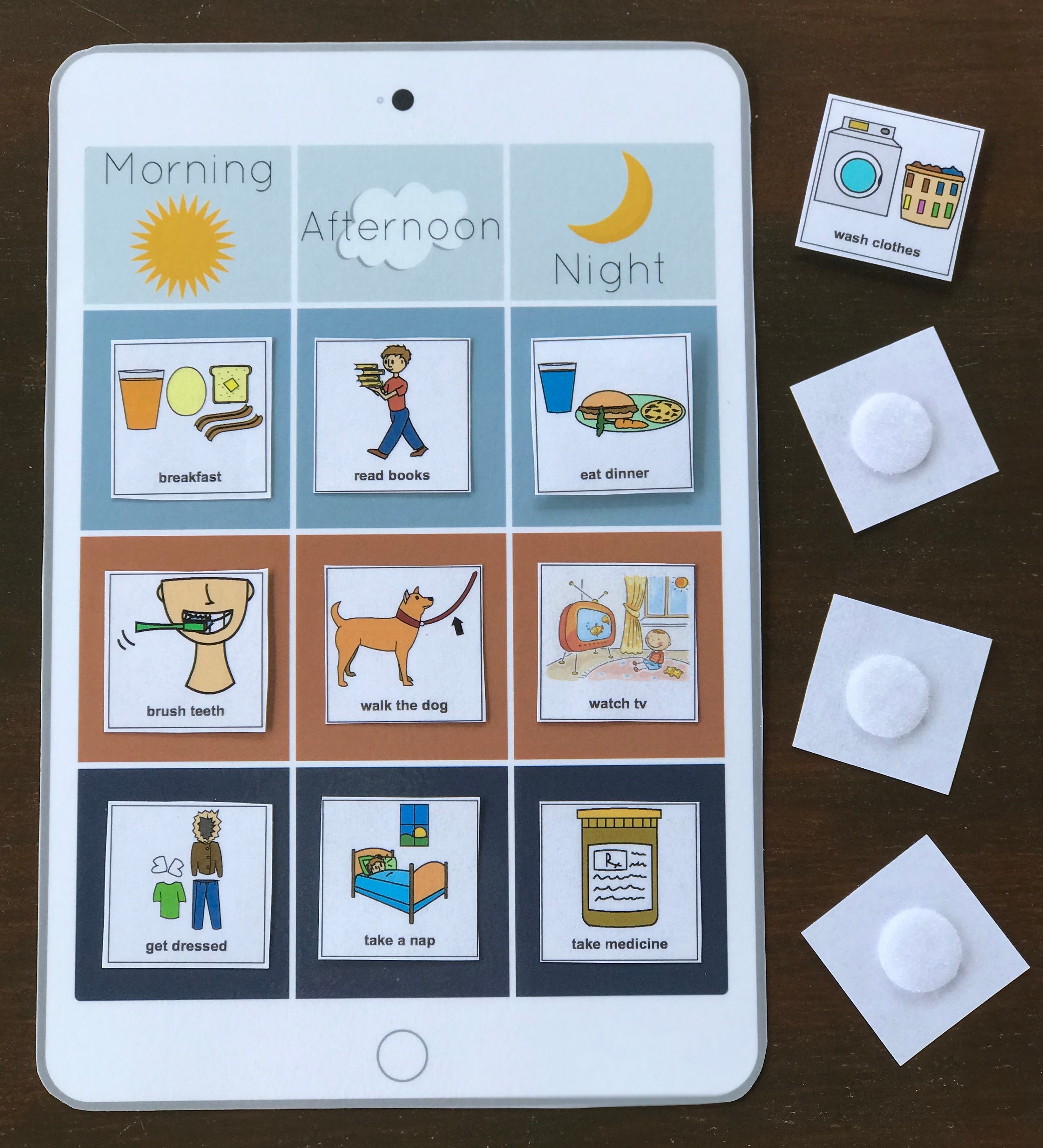 Visual Schedule Printable With PECS Divided by Time of Day chore Chart ...