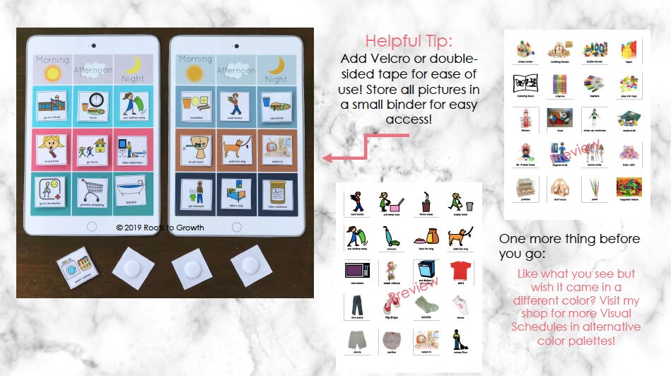 Visual Schedule Printable BUNDLE With PECS Divided by Time of Day ...