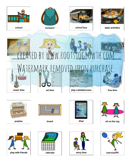 Daily Visual Schedule Cards [PRINTABLE] Visual Aids for Behavior ...