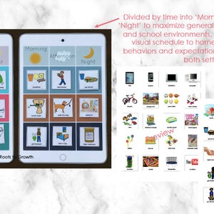Visual Schedule Printable BUNDLE With PECS Divided by Time of Day ...
