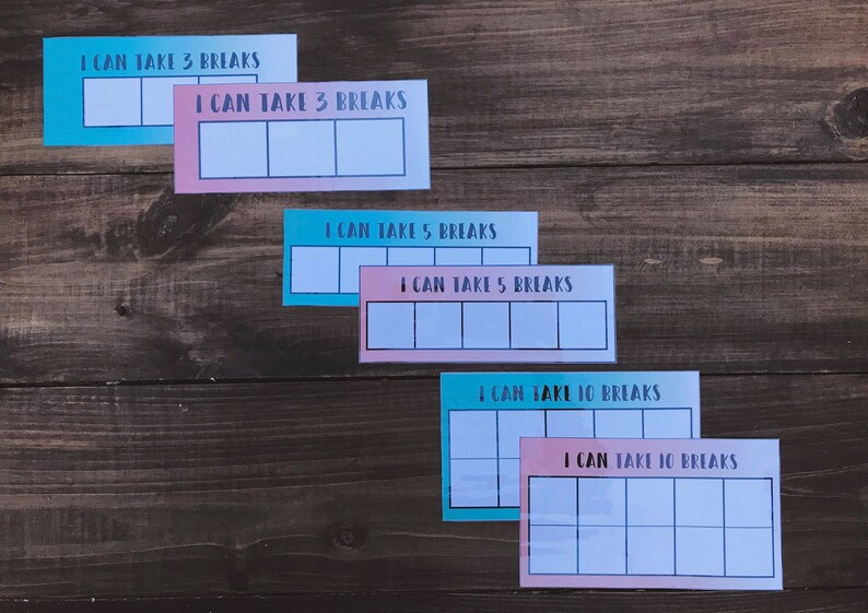 Break Cards [PRINTABLE] for Children With Autism, ADHD and Behavioral ...