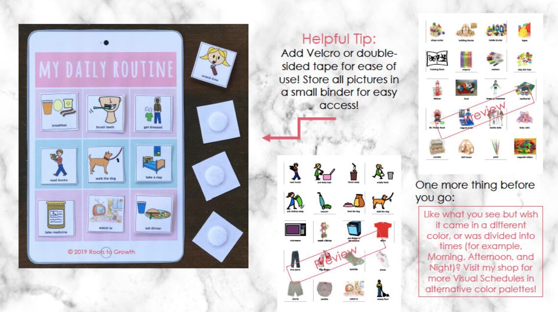 Daily Visual Schedule Cards [pastel PRINTABLE] Visual Aids for Behavior ...