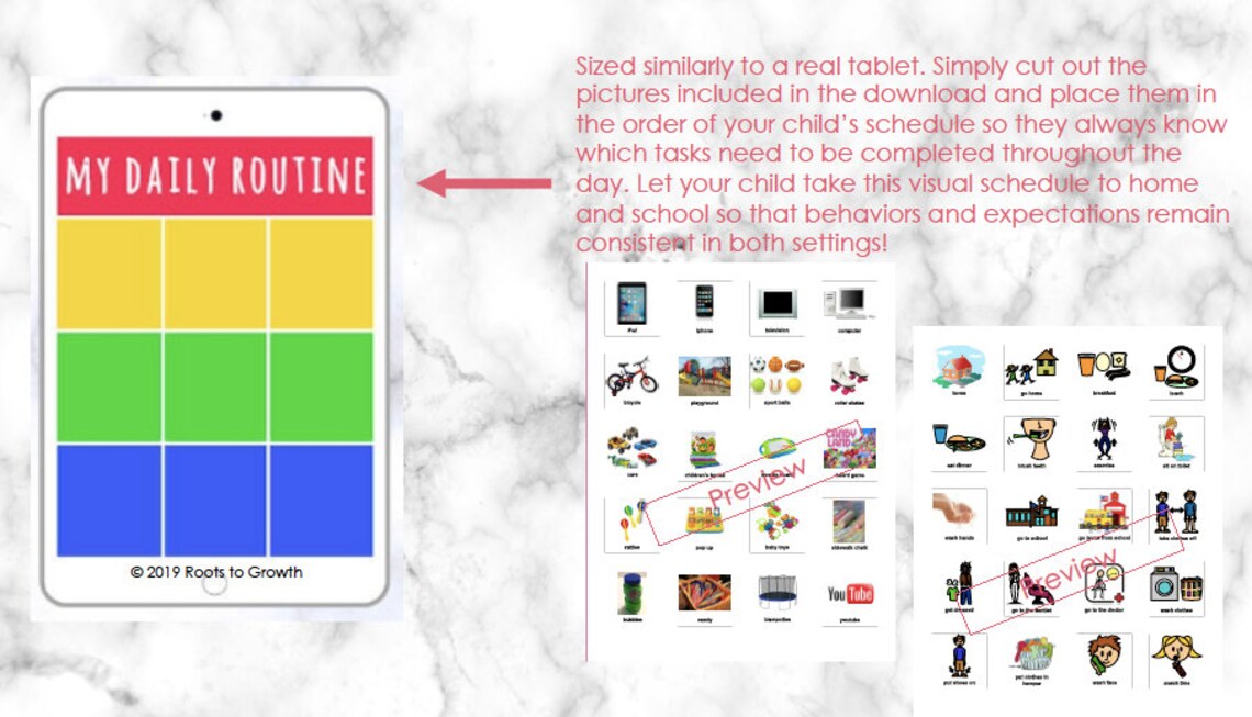 Daily Visual Schedule Cards PRINTABLE Visual Aids for - Etsy