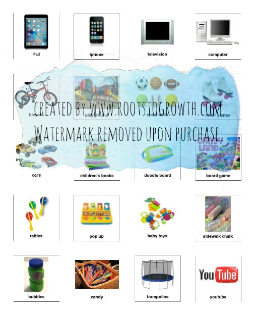 First-then Board With Pictures of Rewards Included [PRINTABLE] Working ...