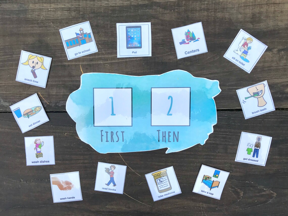 First-then Board With Pictures of Rewards Included [PRINTABLE] Working ...