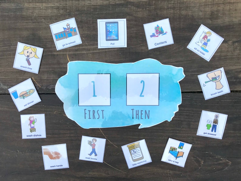 First-then Board With Pictures of Rewards Included [PRINTABLE] Working ...